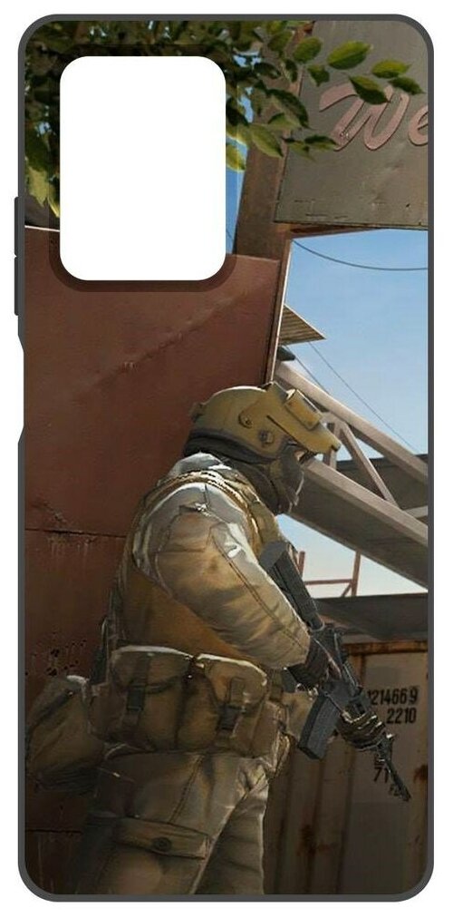 Чехол-накладка Krutoff Soft Case Cтандофф 2 (Standoff 2) - Rust для Xiaomi Redmi Note 12 черный