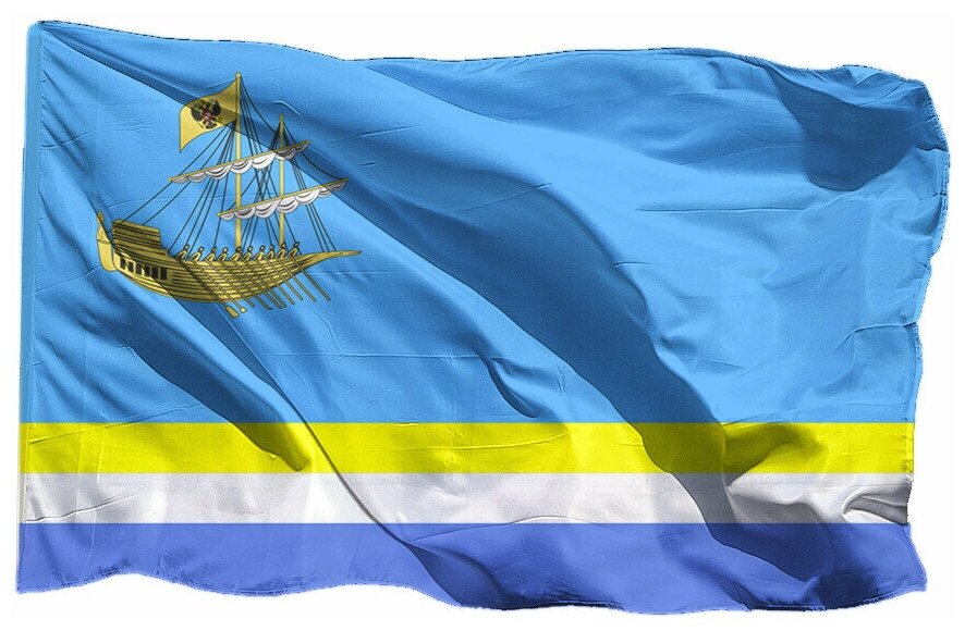 Флаг Костромы на сетке, 90х135 см - для улицы, для флагштока