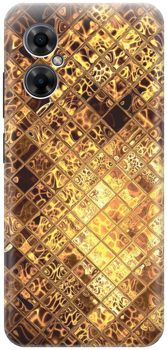 Силиконовый чехол Янтарные соты на Xiaomi Poco M4 5G Global / Сяоми Поко М4 5Г