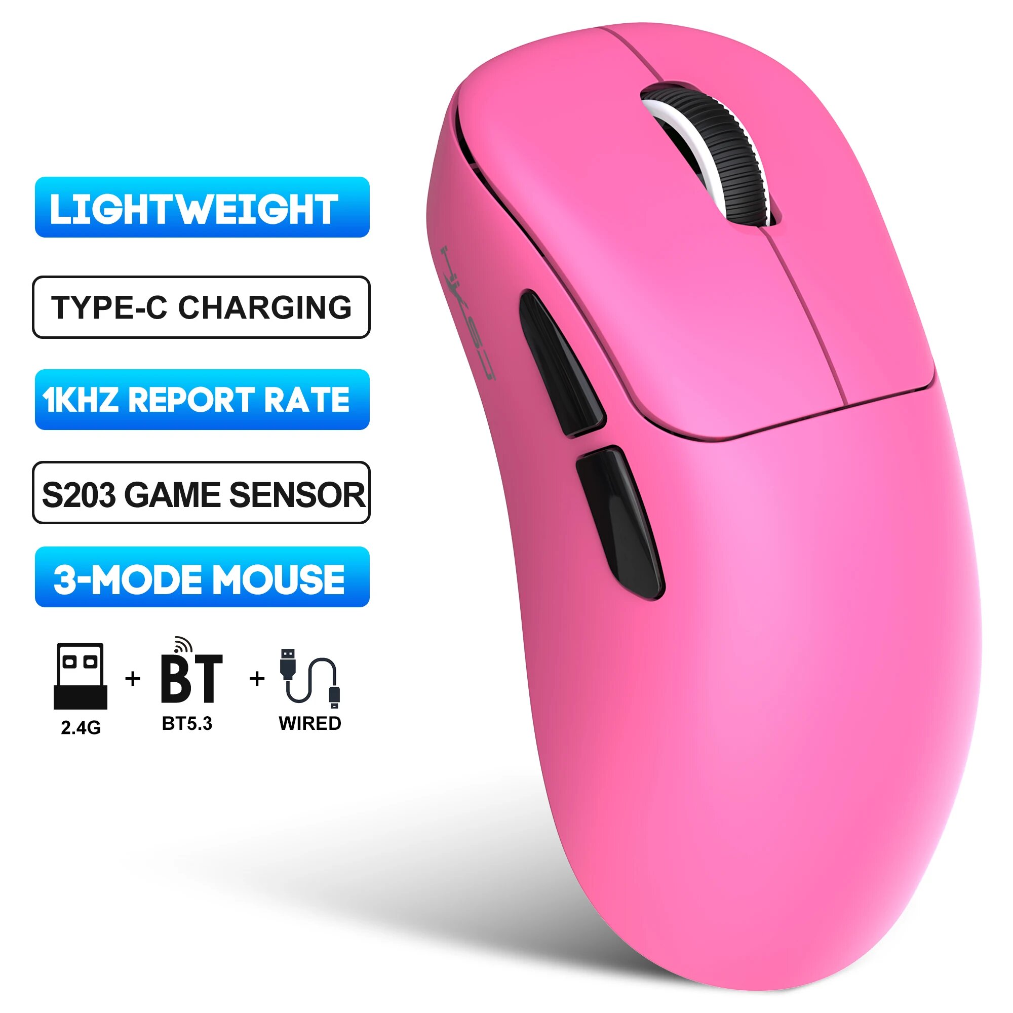 Беспроводная мышь HXSJ T700 Bluetooth T700Pink