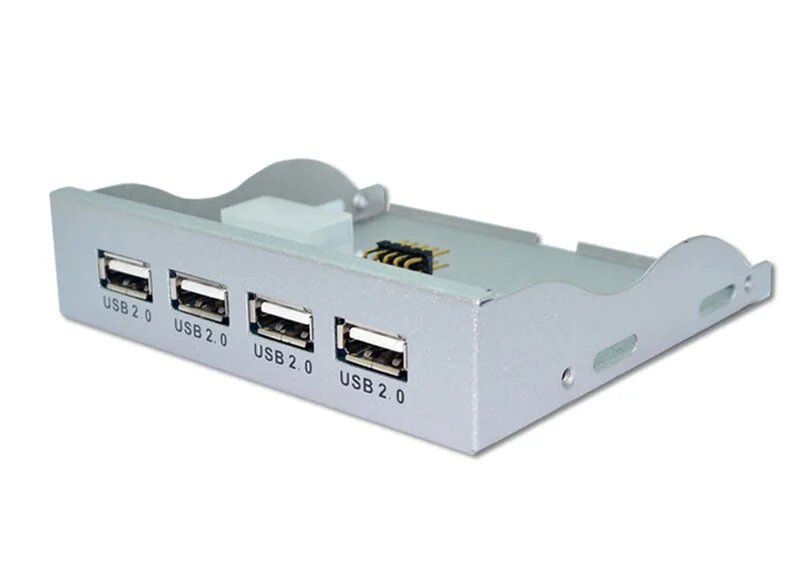 USB 2.0 хаб для отсека для дисковеток h1111z Серебряный, Silver