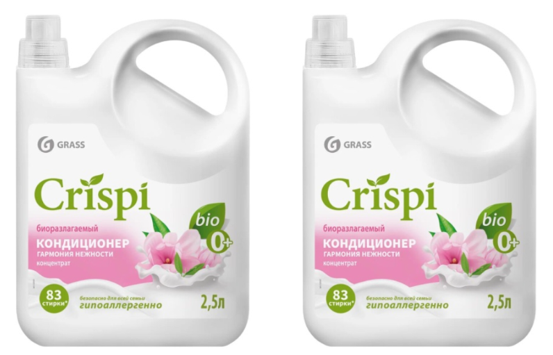 Кондиционер-ополаскиватель для стирки GraSS Crispi Гармония нежности, концентрированный, 2.5 л, 2 шт