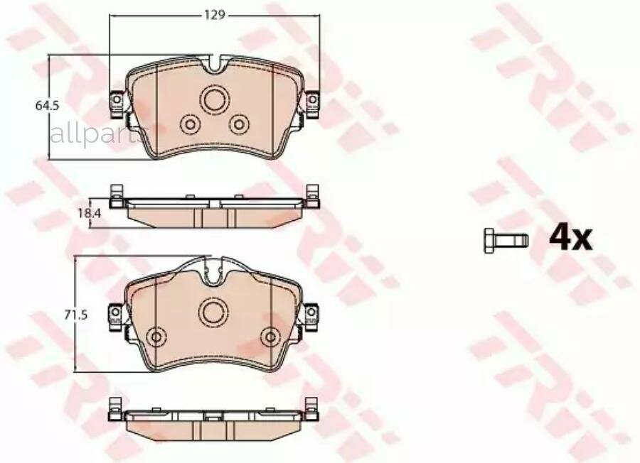 TRW GDB2087 Колодки передние BMW 2-F45/46 MINI F54/F55/F56/F57/F60 TRW GDB 2087