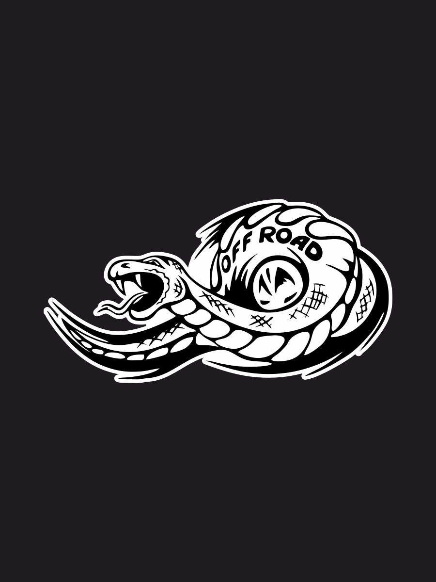 Наклейка на авто OFF ROAD 20x10 см. Змея
