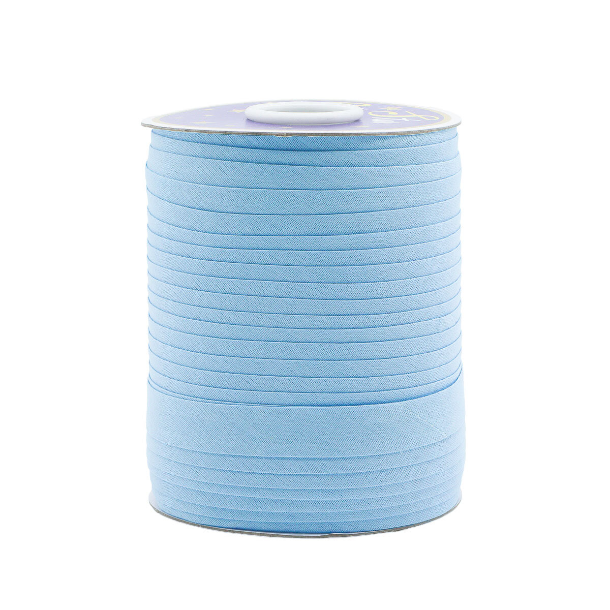 Косая бейка для шитья хлопок 100% Айрис, 15 мм*132 м (015 светло-голубой)