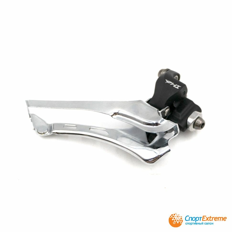 Передний переключатель, SENSAH PHI 2Х10-скор. сереб/чёрный, Braze-on. Shimano