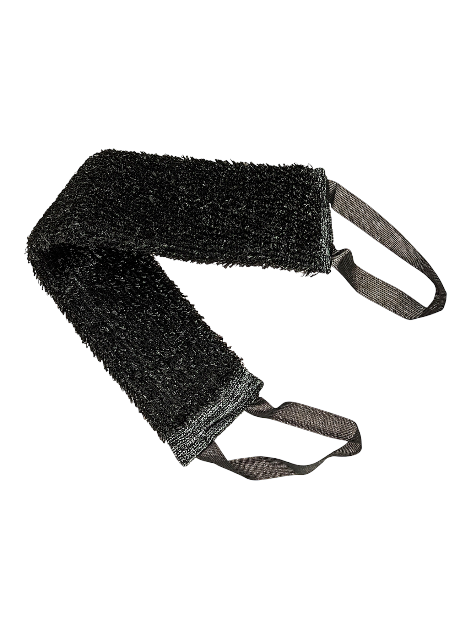 Мочалка Villa Мonte массажная, черная, 43х11см