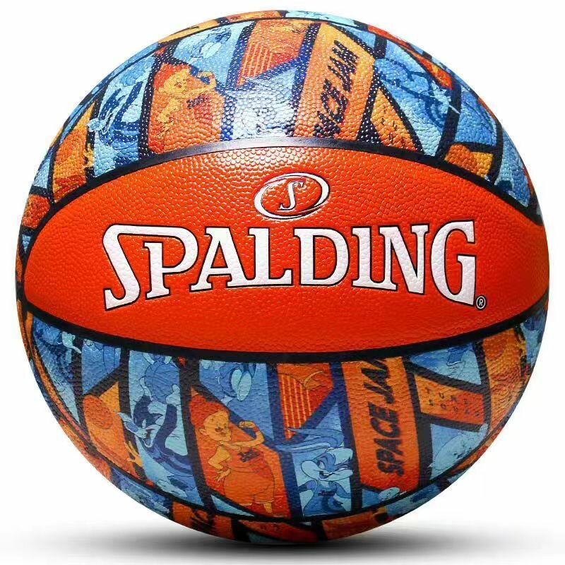 Мяч баскетбольный Spalding 6 размер с卡通图案, яркий дизайн, для тренировок и игр