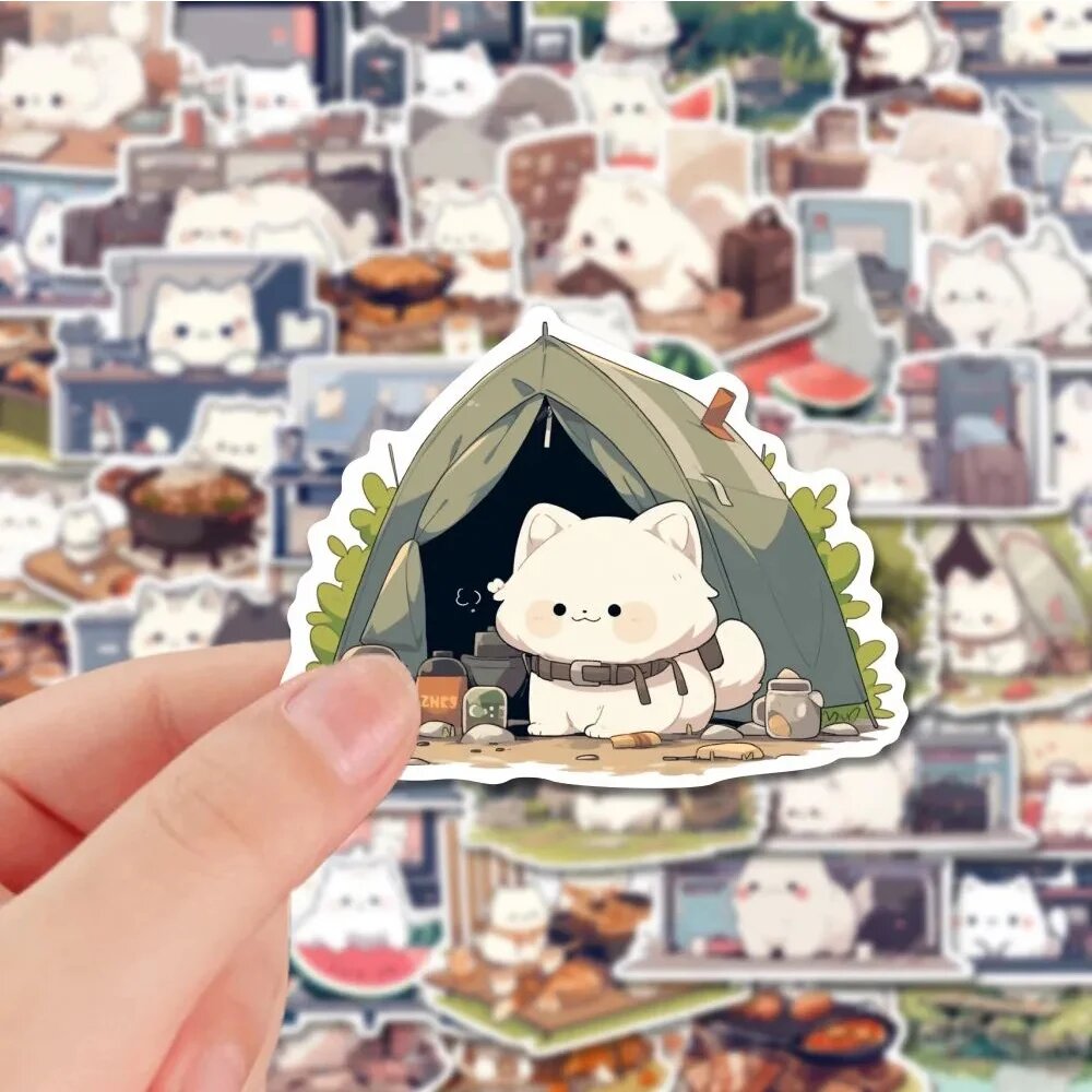 Набор из 10/30/54 шт. милых мультяшных животных наклеек Charile 30pcs