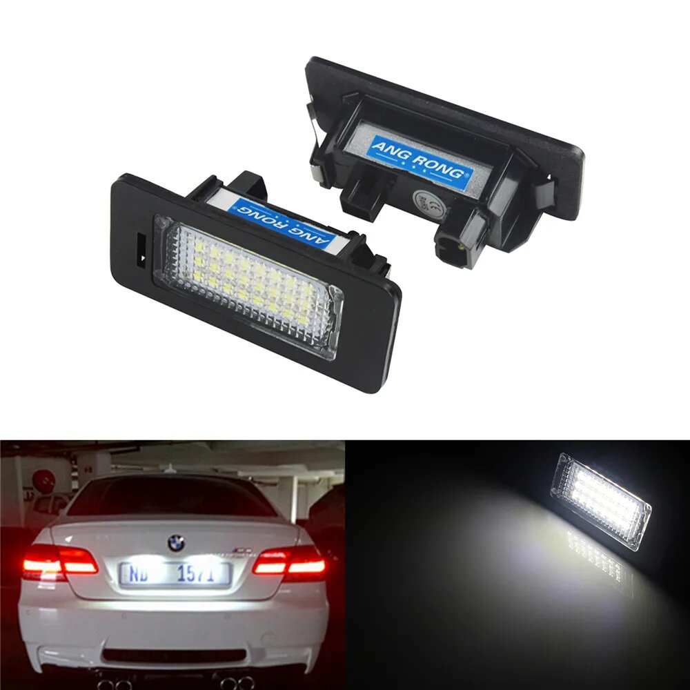 ANGRONG 2x Canbus светодиодная лампа освещения номерного знака для BMW 3 5 серии E39 E60 E61 E90 E92