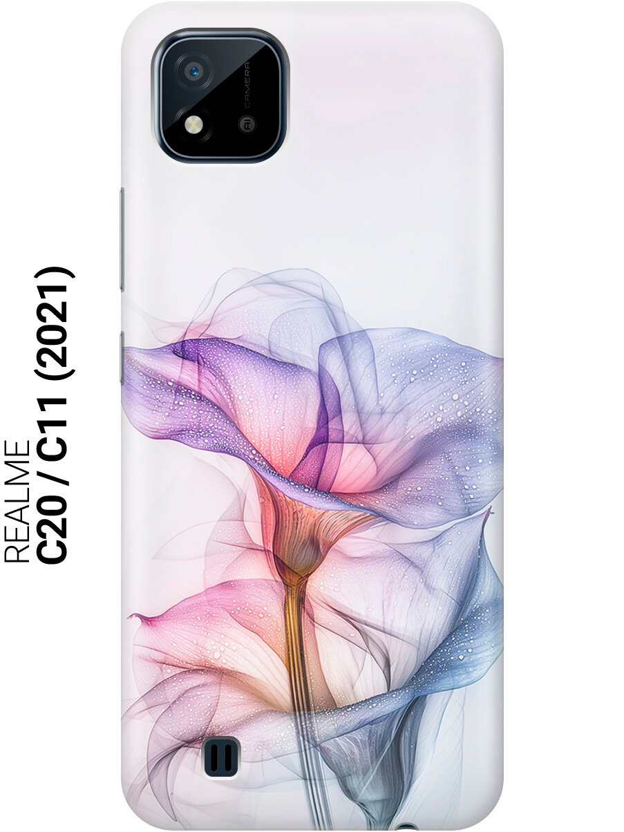 Силиконовый чехол на realme C20 / C11 (2021) с принтом "Прозрачные калы"