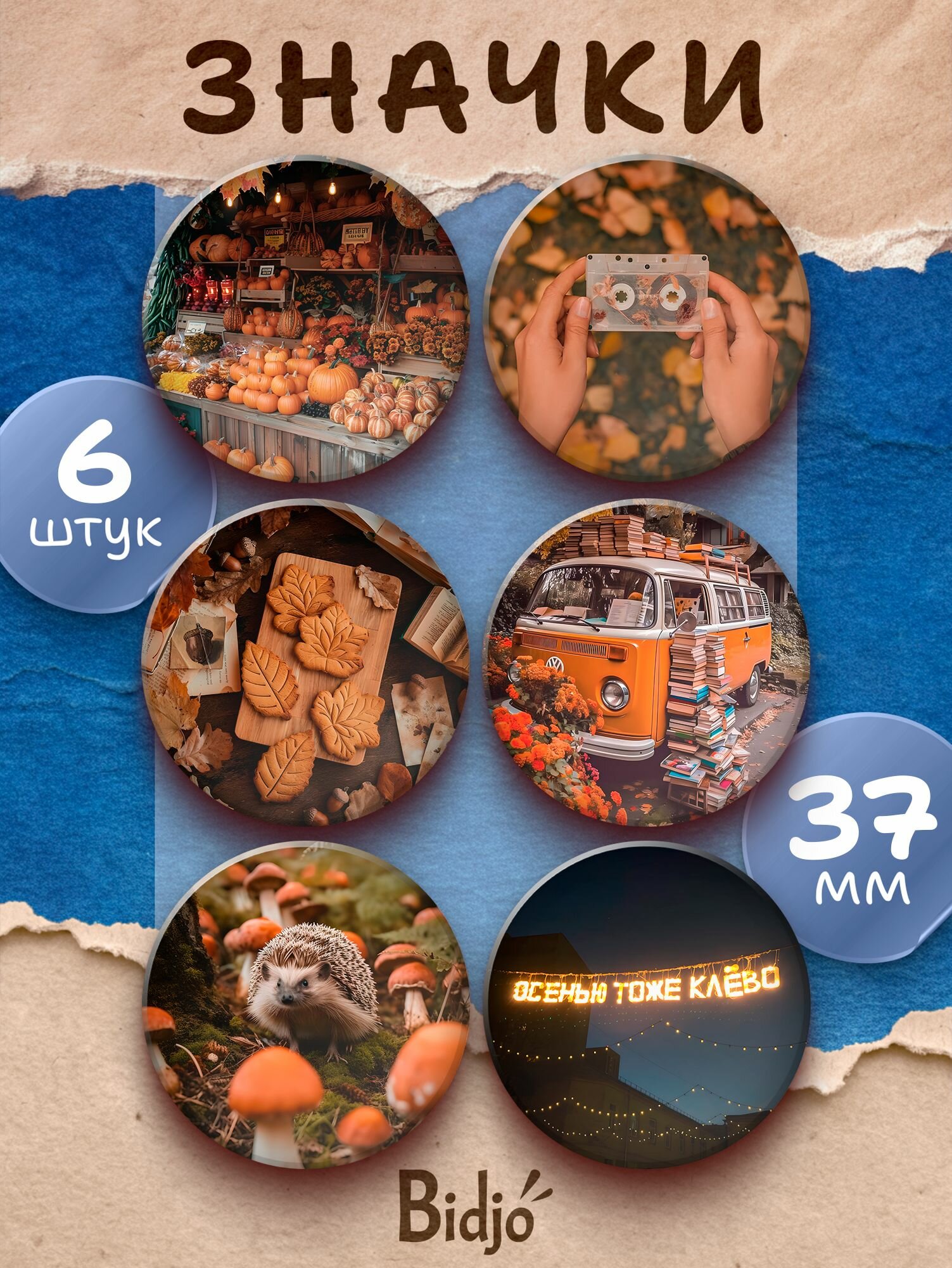 Набор значков Bidjo