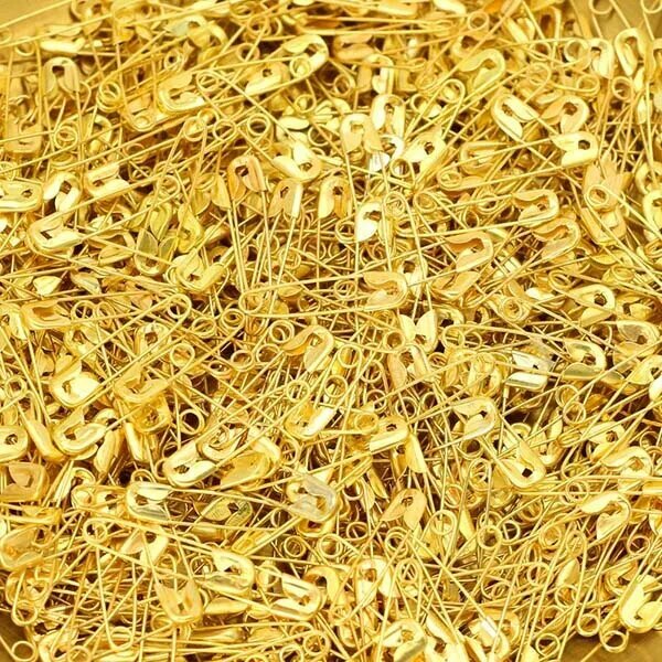 Большие английские булавки 50 шт. 36MM, gold