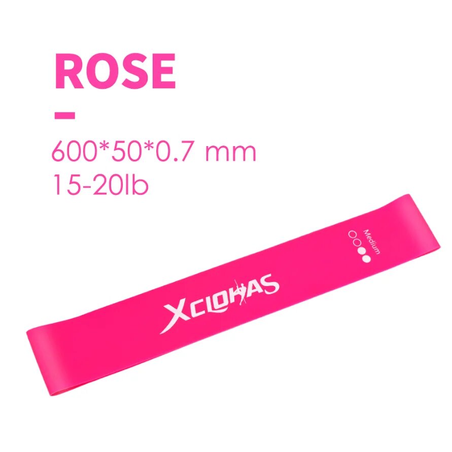 XC LOHAS Розовые резиновые ленты для фитнеса 15-20lbs