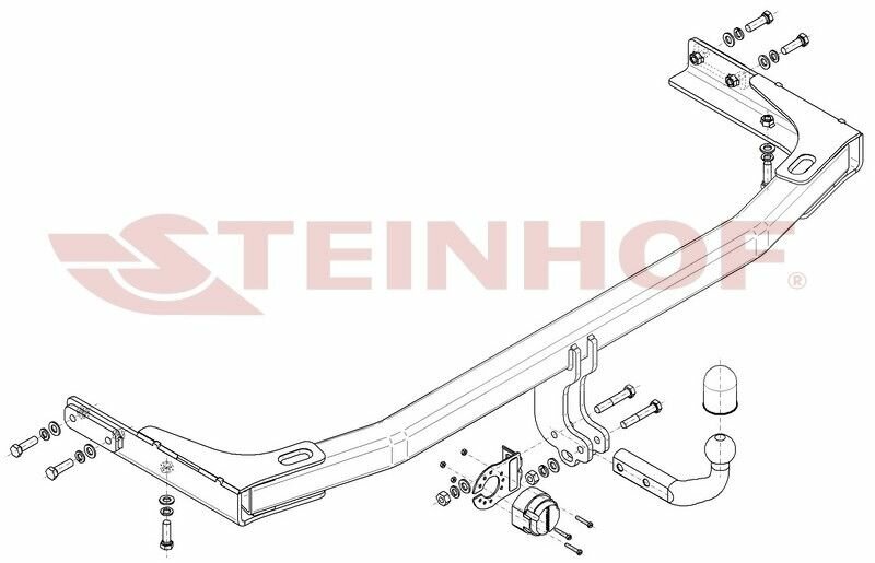 Фаркоп на Chrysler Pacifica 2016- (паспорт и сертификат в комплекте)(без электрики) Steinhof. C-217