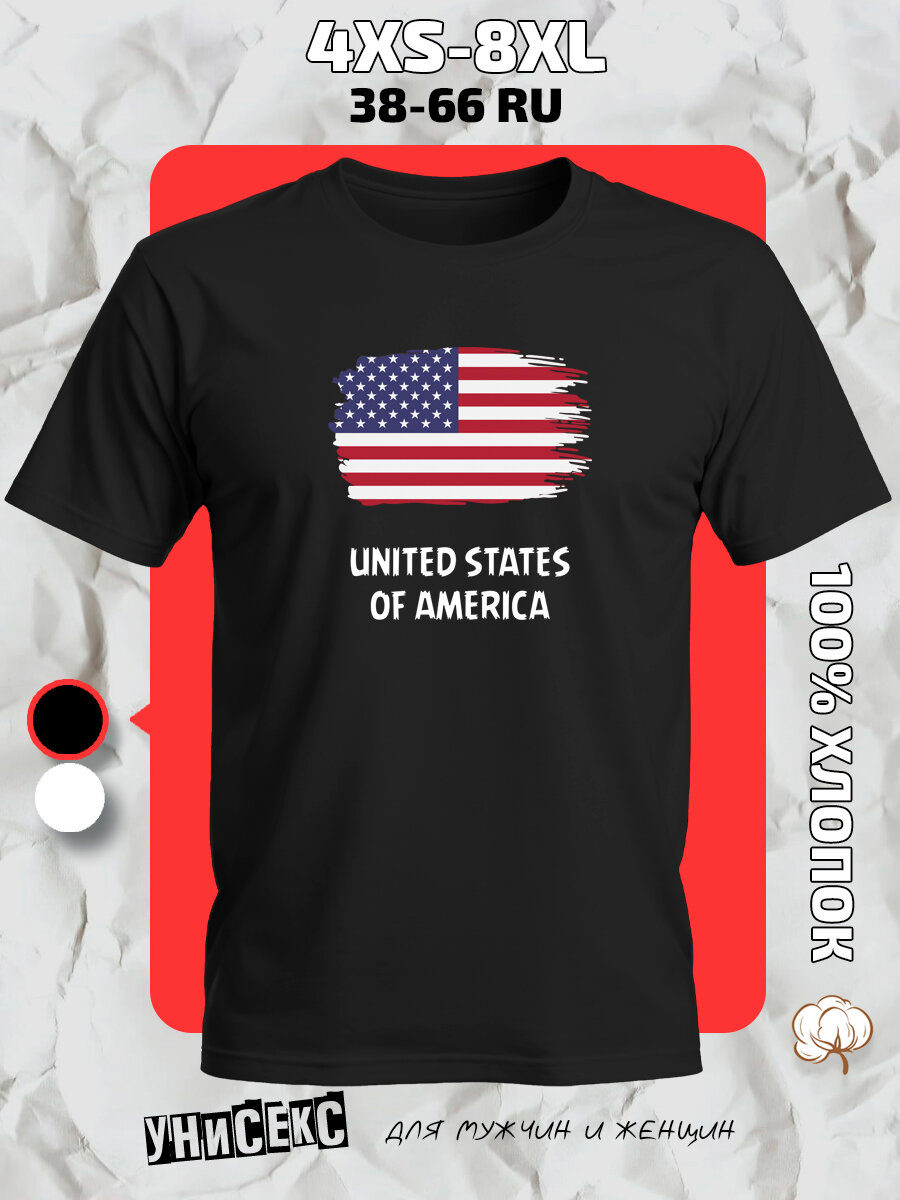 Футболка с принтом флагом Америка America
