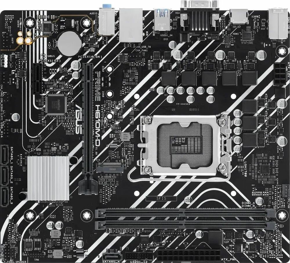 Материнская плата ASUS PRIME H610M-D (90MB1G80-M0EAY0) PRIME H610M-D