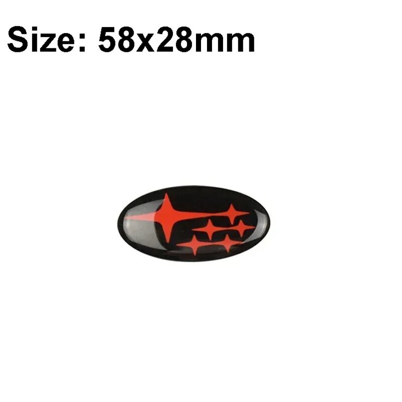 Для Subaru STI Forester Outback Legacy Impreza XV Tribeca WRX BRZ 58x28 мм логотип Красный