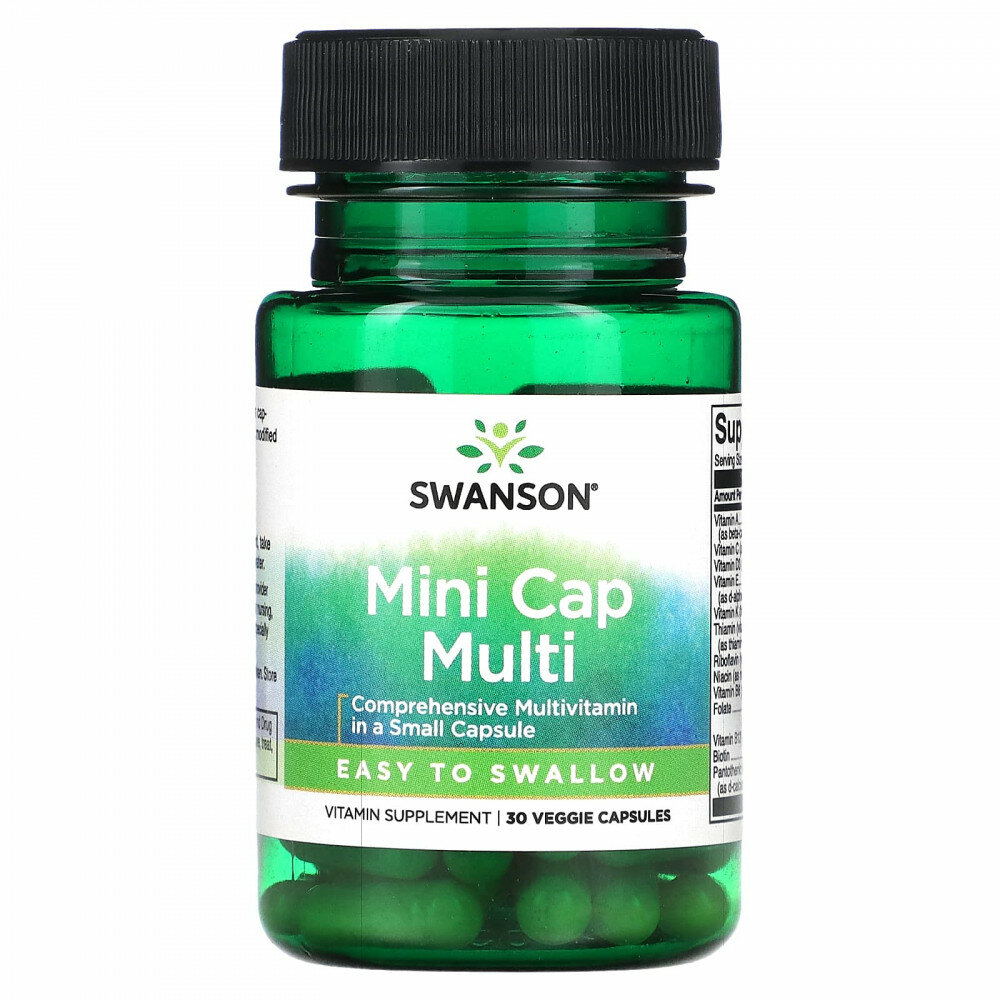Swanson, Multi Cap Multi, мультивитамины, 30 веганских капсул