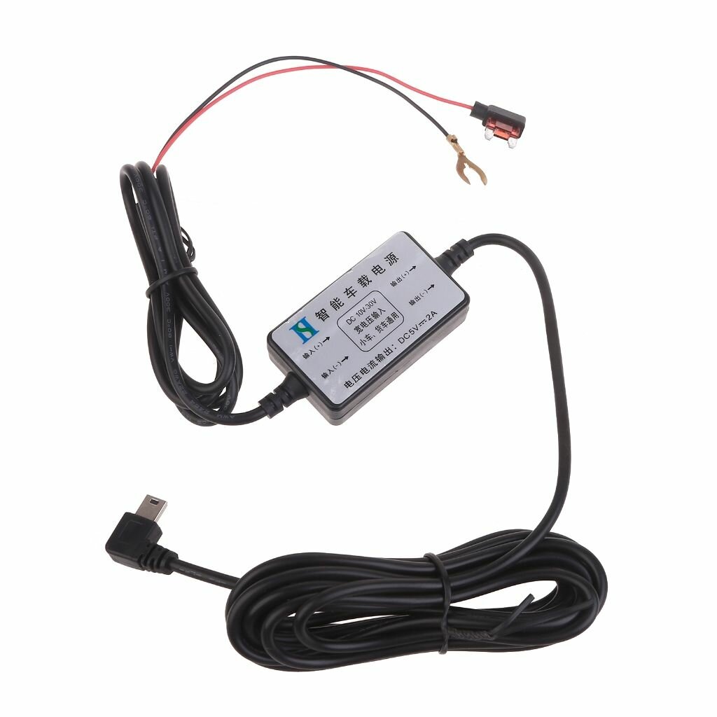 3,4 м (11 футов) автомобильный видеорегистратор, кабель питания, адаптер для зарядного устройства видеорегистратора, выход 5 В/2 А, мини-USB