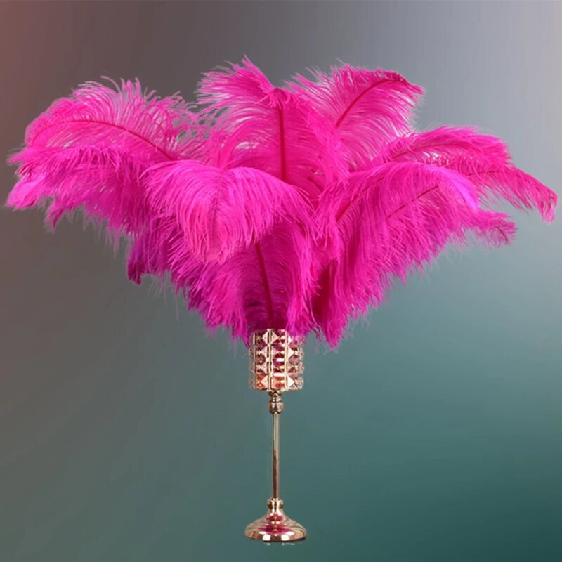 Розовые искусственные страусиные перья Xywae 10 Pcs, 15-20cm Small pole
