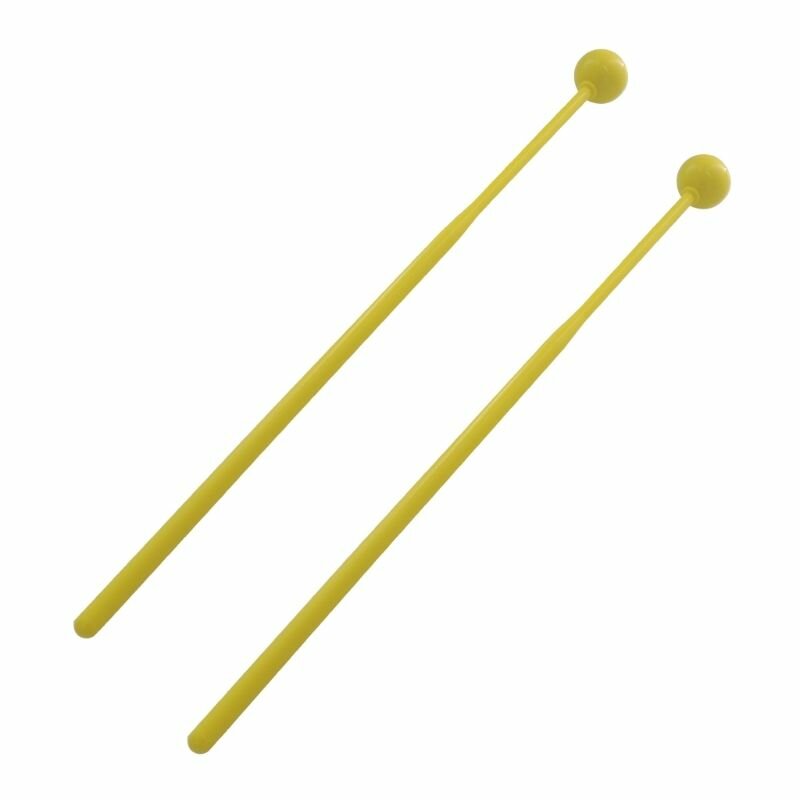 (1 пара) Барабанные палочки для музыкальных инструментов Orff-желтые