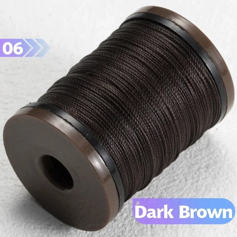 Кожаная восковая нить Tepoztec 0,4/0,5/0,6 мм 44 цветов 0.5mm 90m, 06- Dark Brown