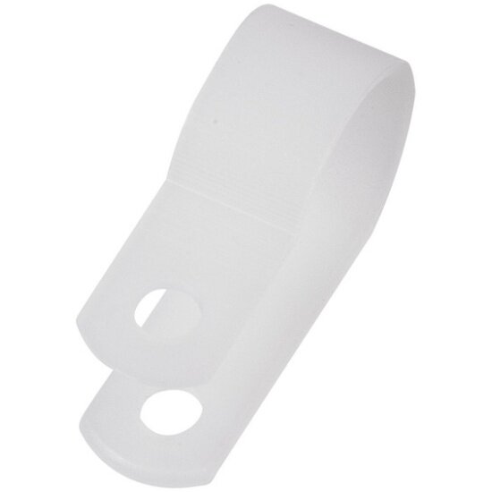 Кабельная скоба под винт Rexant для кабеля до 16 мм белая (50 шт./упак.)