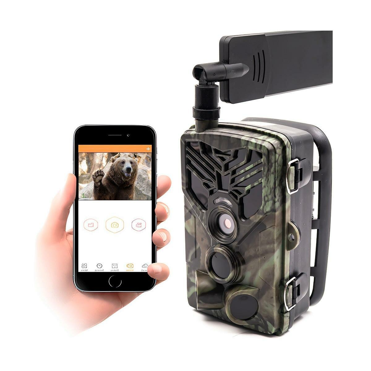 Уличная 4G/4K фотоловушка с SIM картой Filin HC-810-Pro (RUS) с невидимой ночной ИК подсветкой. Видео 4K, фото 36 Мп, микрофон, запись на SD-карту, цв