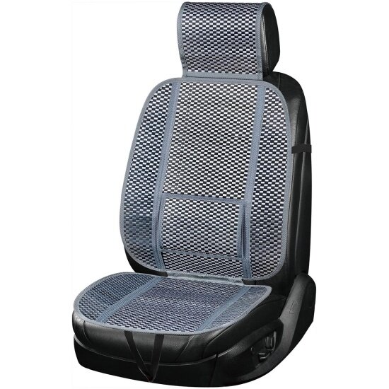 Накидка сиденья бамбук ТМ Skyway SKYWAY Summer-04 с поддержкой спины серый 1 шт