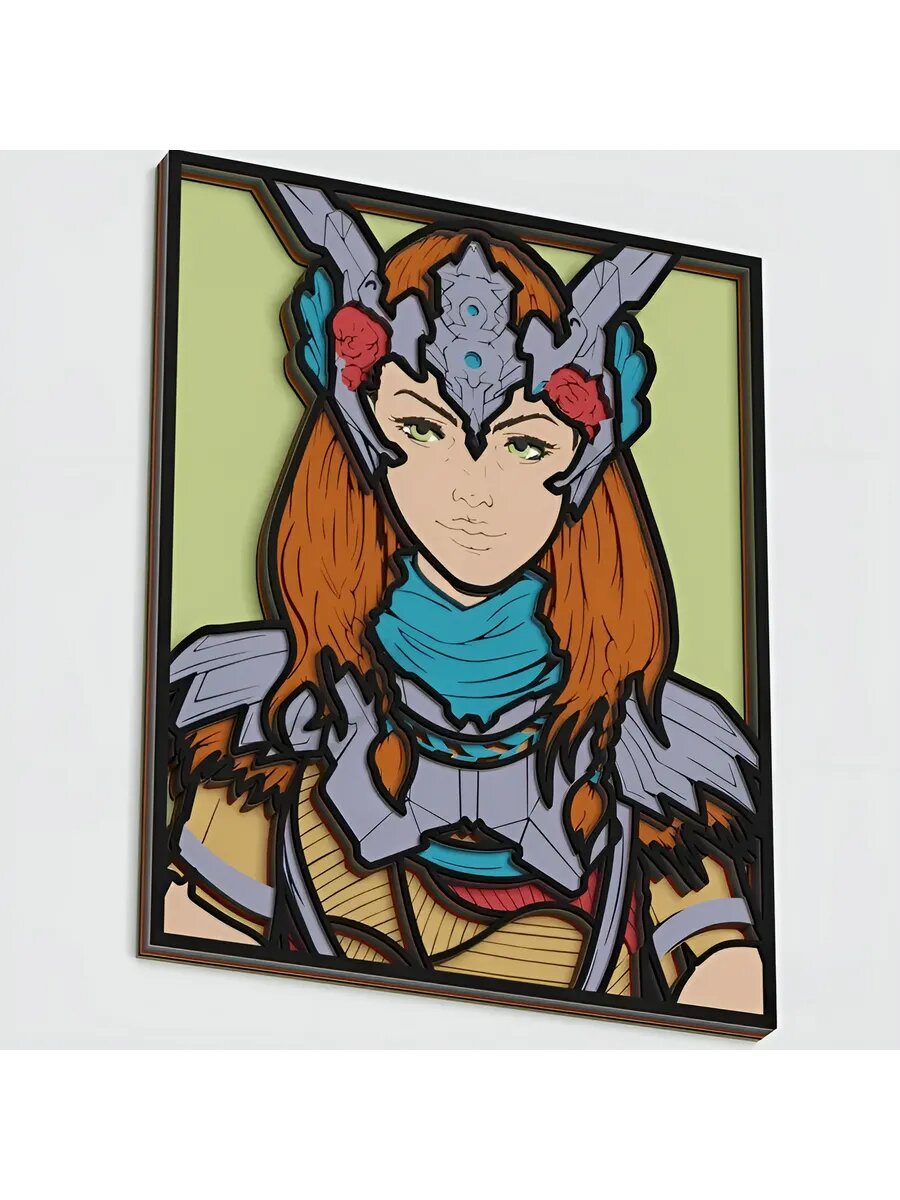 3D Картина по номерам из дерева Алой, 23x30 см