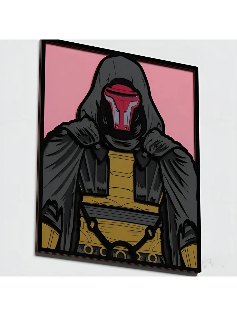 3D Картина по номерам из дерева Дарт Реван, 23x30 см