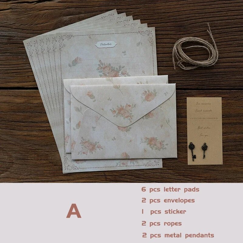 Винтажные конверты с цветочным принтом 13 шт. A