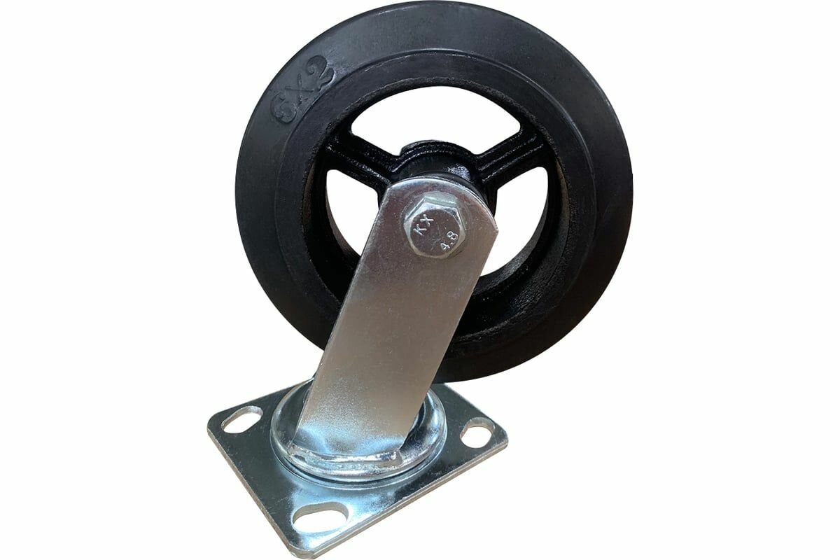Колесо промышленное поворотное с подшипником 160мм резина/чугун Gigant G-04-09-19