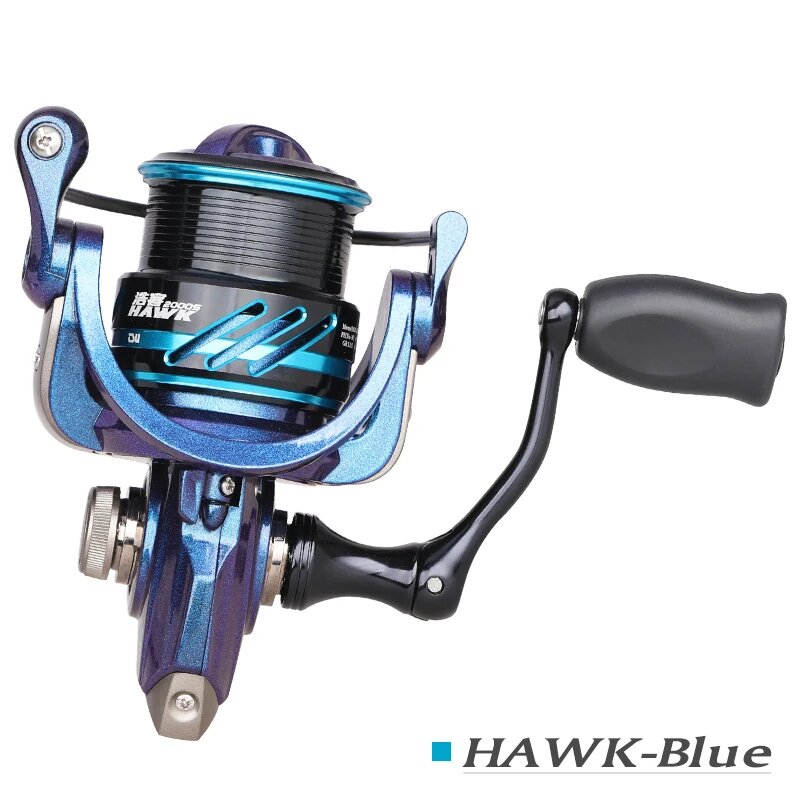 Спиннинговая катушка TSURINOYA HAWK 2000S 2500S 3000S из углеродного волокна Серия 3000, HAWK Blue