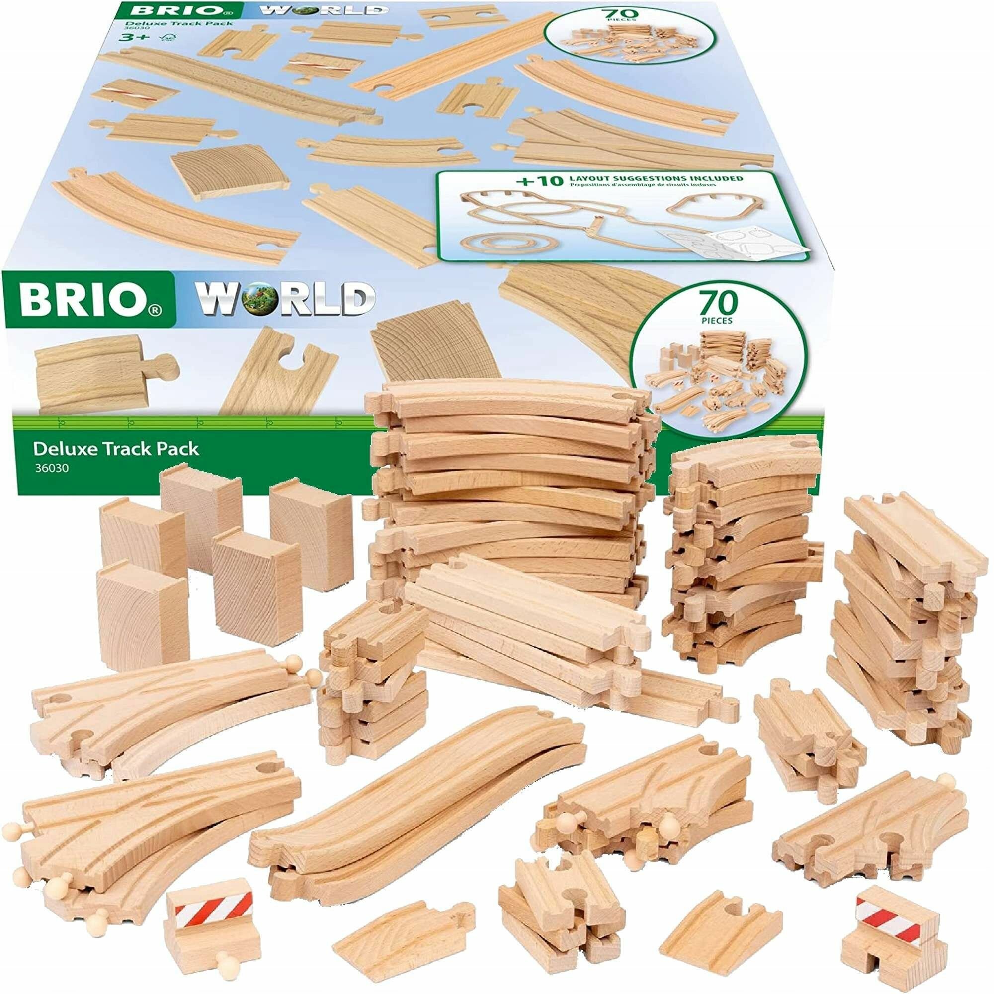Деревянная железная дорога Brio World - Расширение железной дороги 72 элемента - Брио 36030