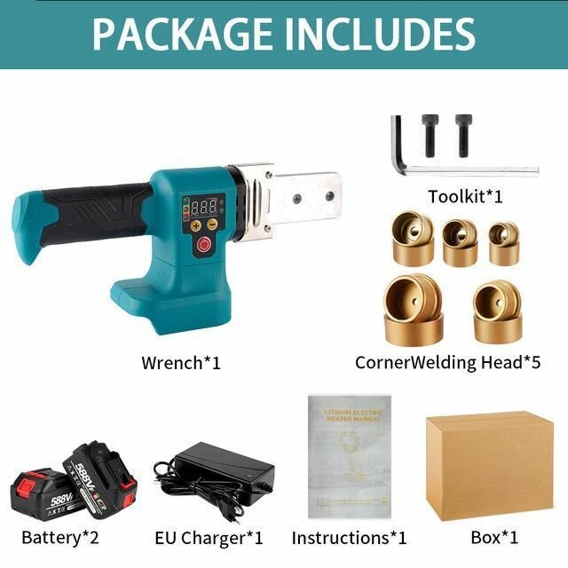 Термогибочный инструмент для пластика 120 Вт, Индукционный нагреватель 2 АКБ и ЗУ