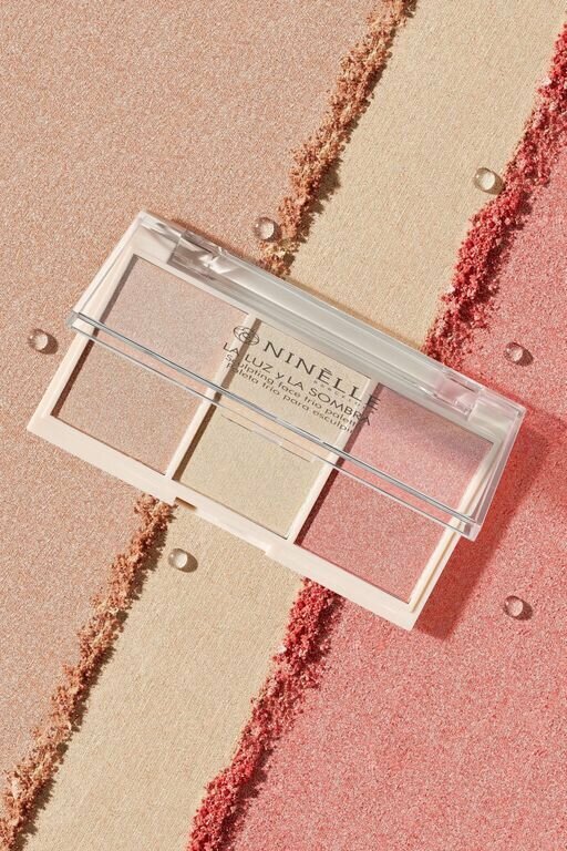 Ninelle Палетка для скульптурирования лица LA LUZ Y LA SOMBRA 505 хайлайтер и сияющие румяна