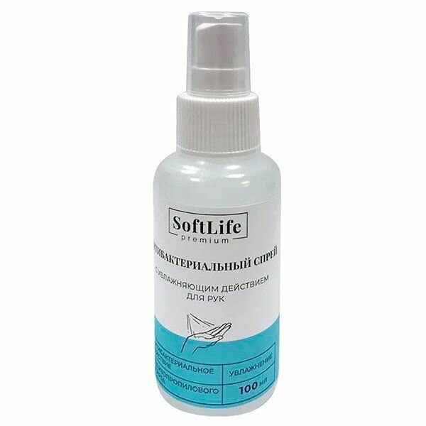SoftLife Премиум Спрей для рук антибактериальный с увлажняющим действием 100мл