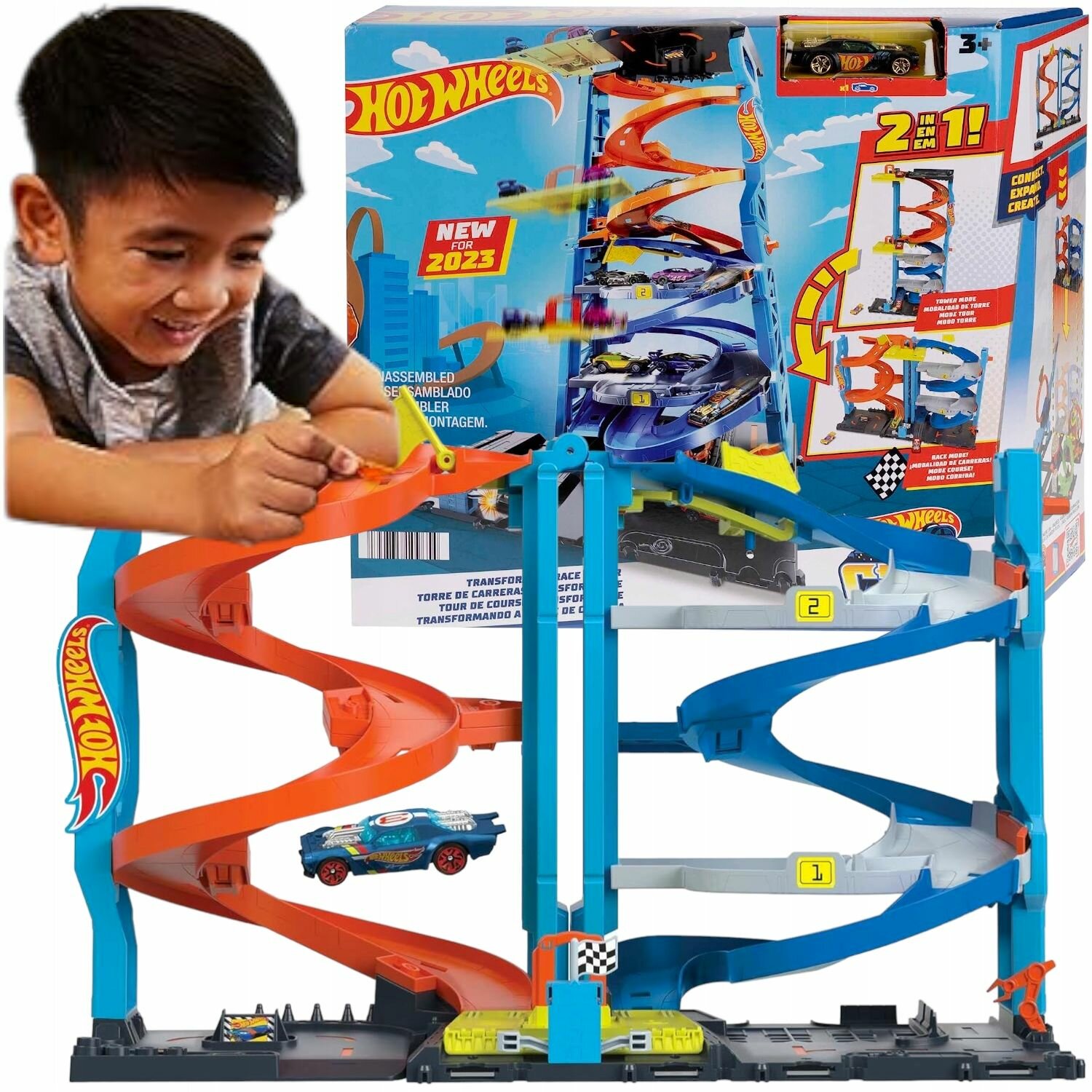 Игрушечный трек Hot Wheels City - Игровой набор Гоночная башня-трансформер - Хот Вилс HKX43