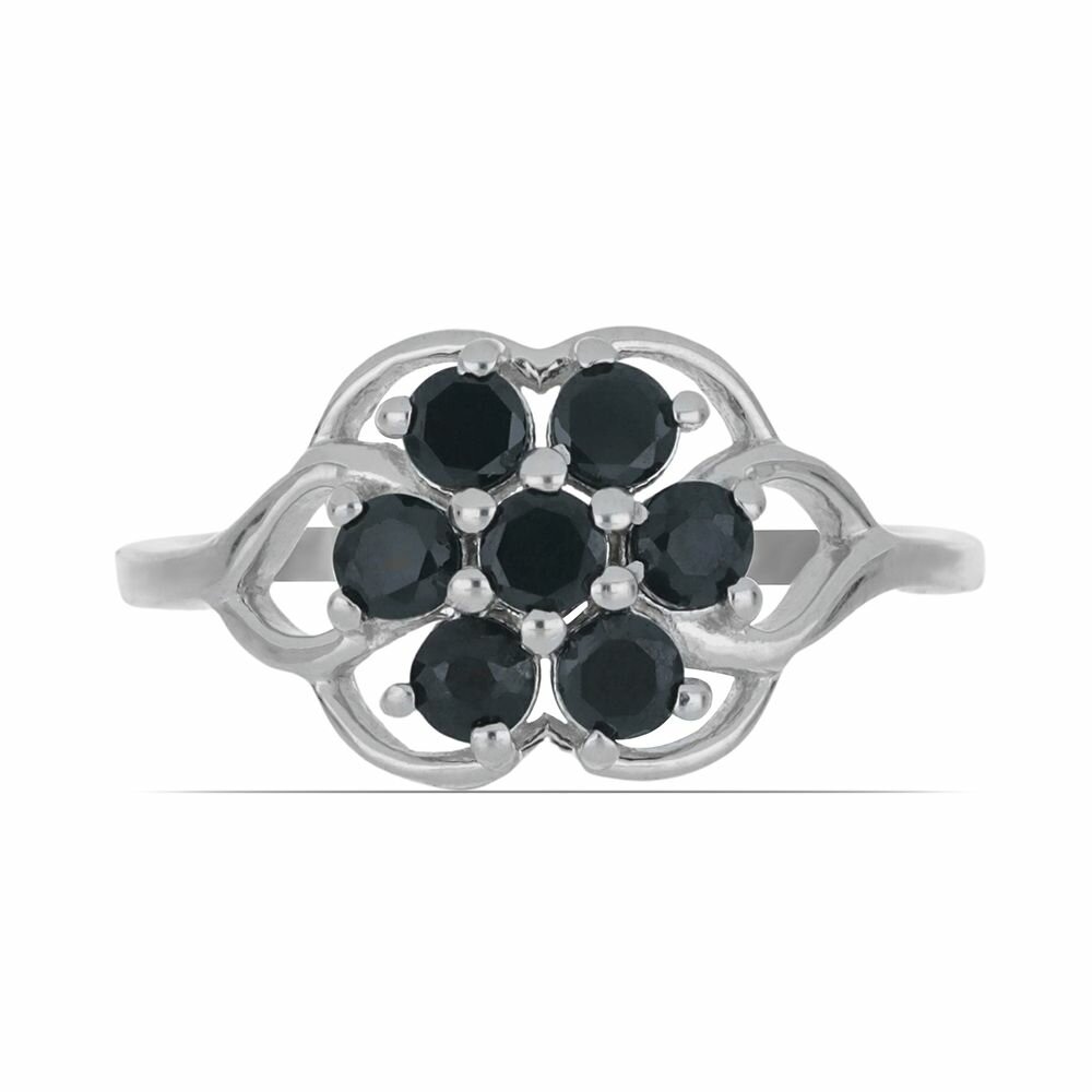 Кольцо, серебро, 925 проба, родирование, шпинель