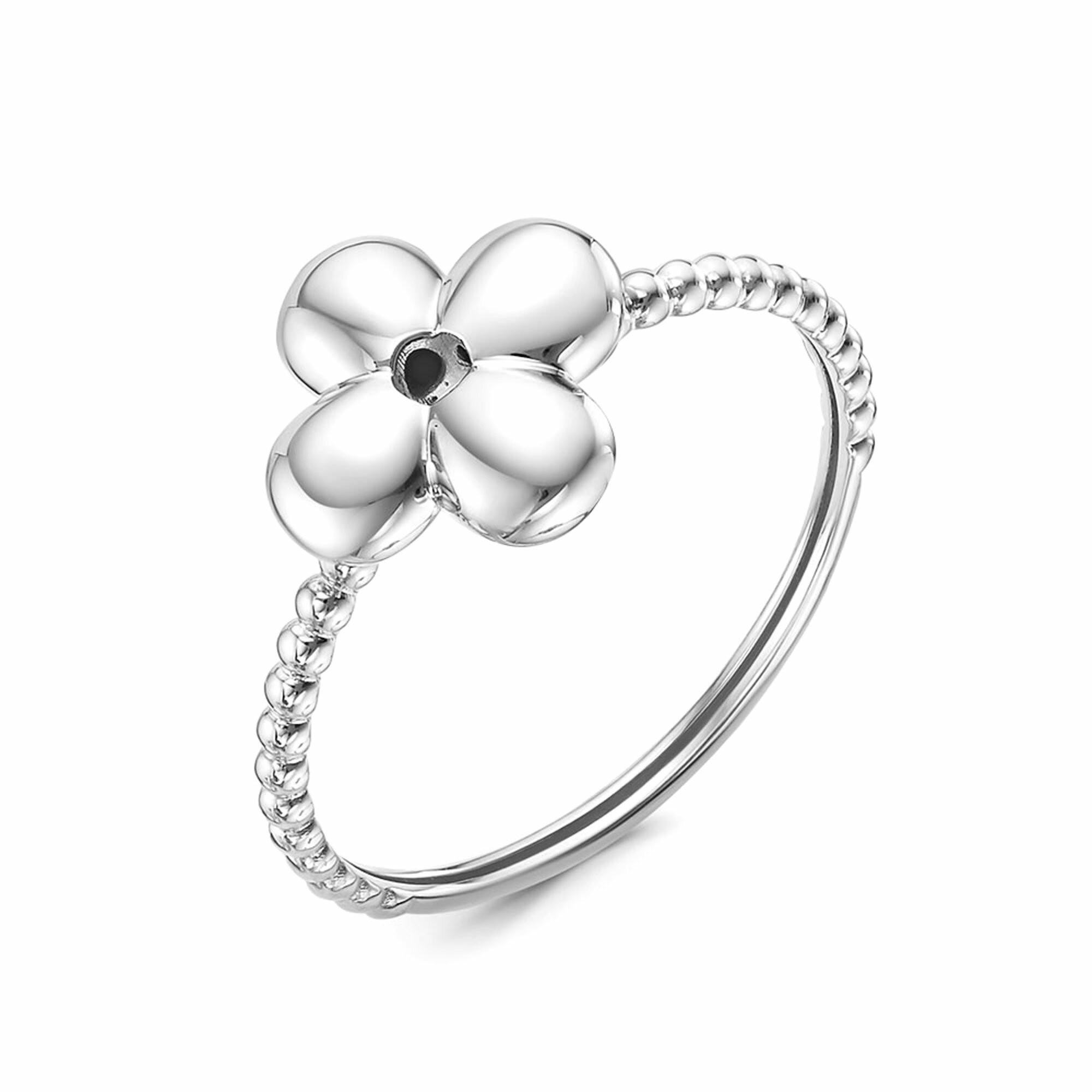 Кольцо, серебро, 925 проба, родирование