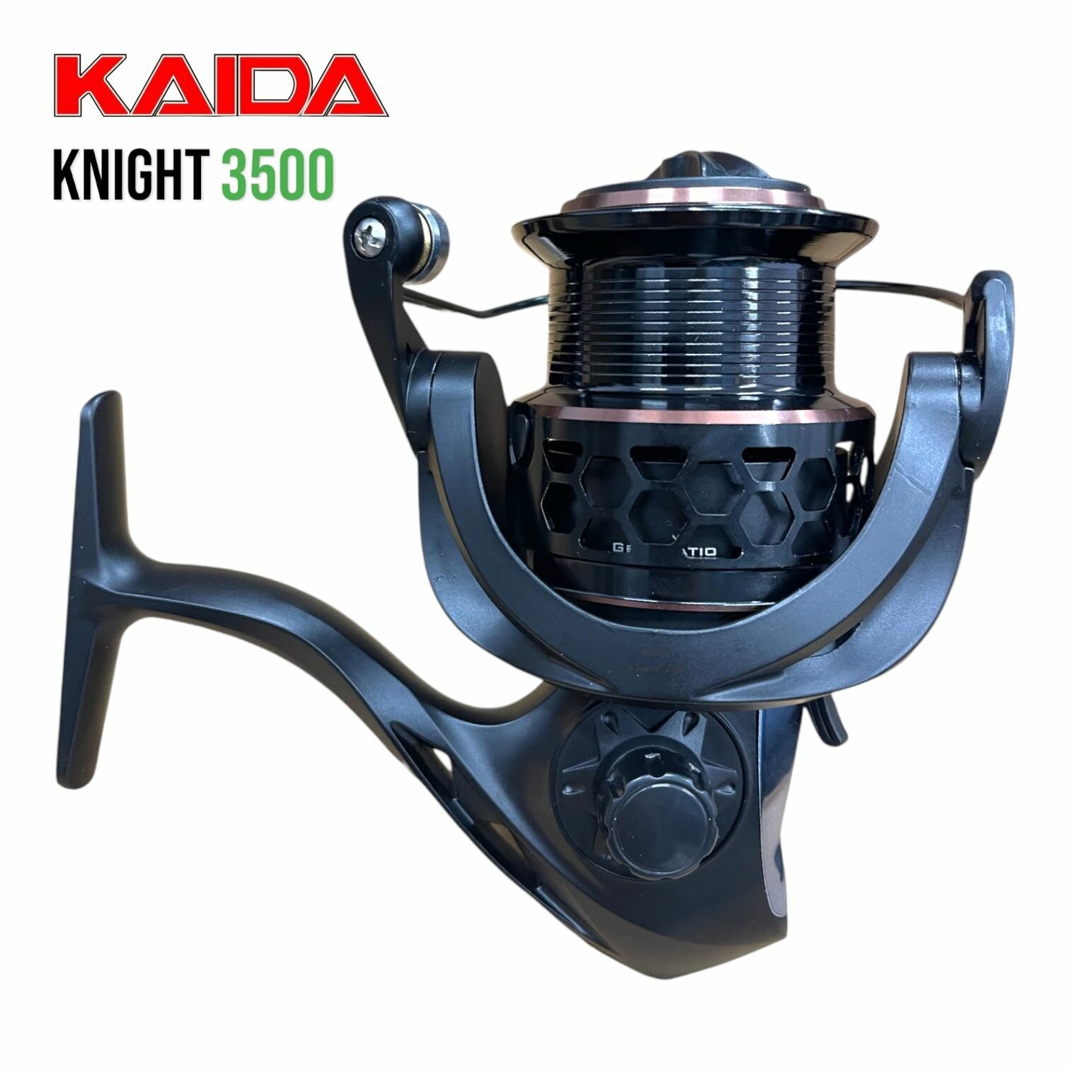 Катушка Kaida Knight 3500 5+1 шпуля металл облегченная на спиннинг поплавочную удочку кайда