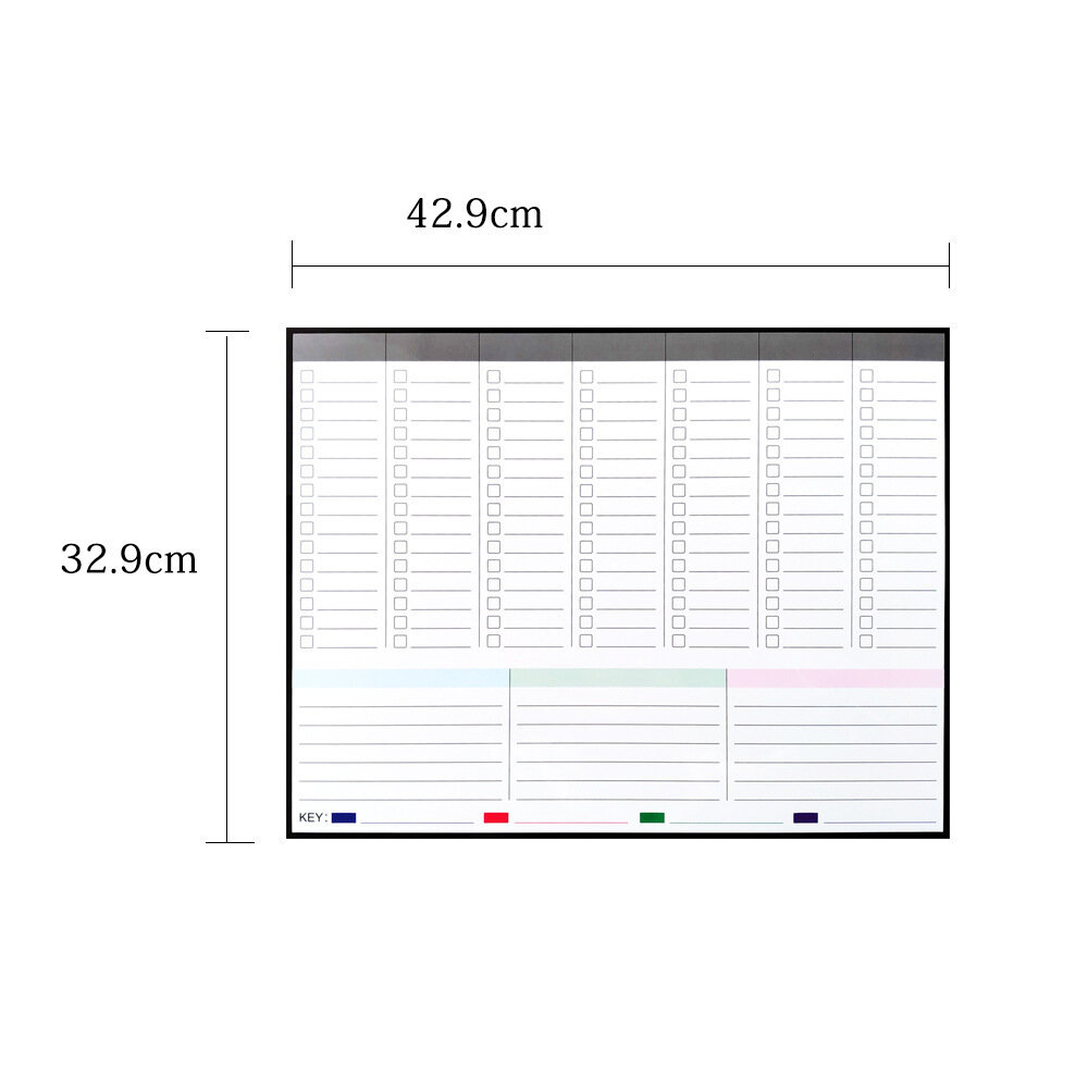 Магнитная доска для письма "Учебный план", съемная, 32.9x42.9 см