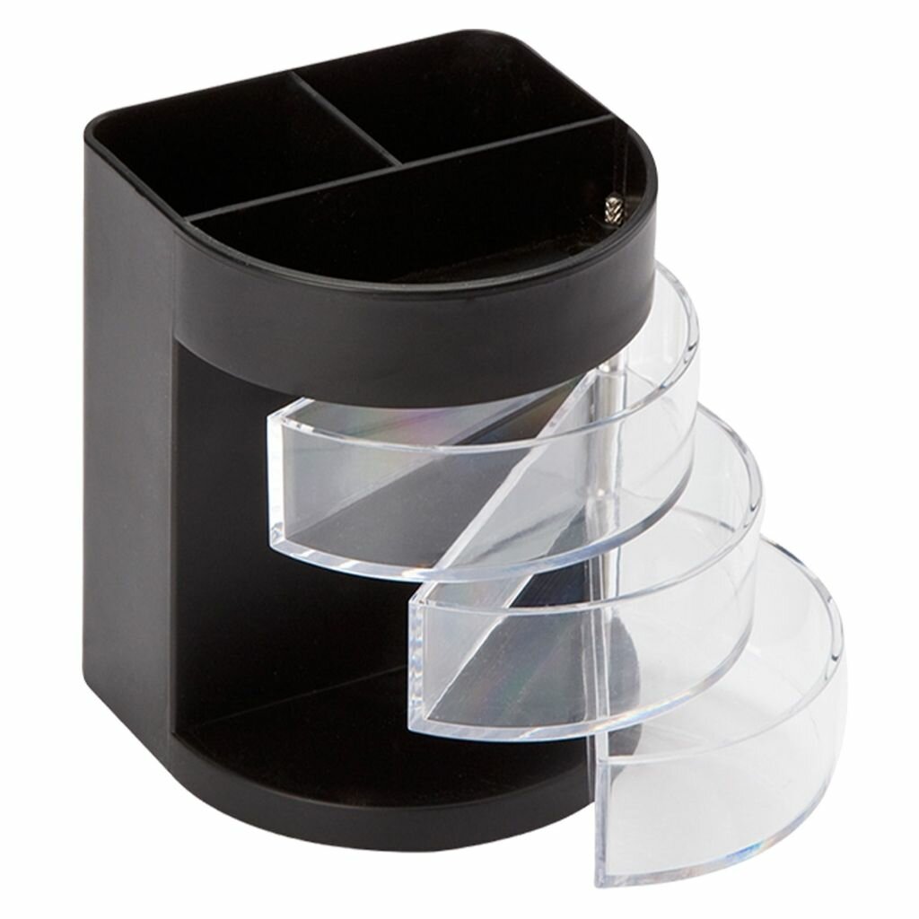 Многофункциональный держатель для ручек и карандашей с вращающимися ящиками