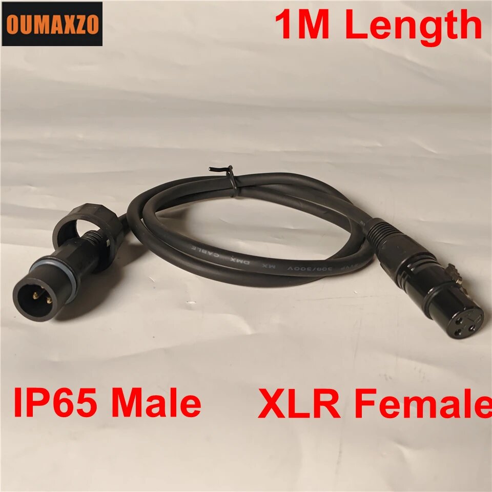 Кабель IP65 Male - XLR Female, 1м, OUMAXZO
