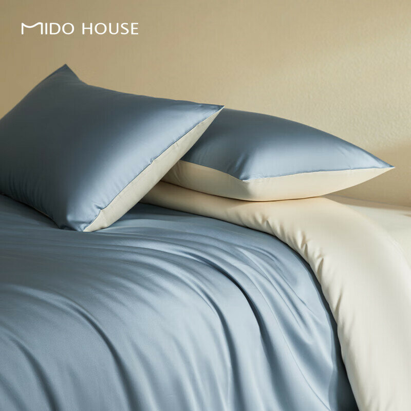 Набор из 100 предметов постельного белья MIDO HOUSE из чистого хлопка 200x230 см горный синий Размер：Стиль под одеяло