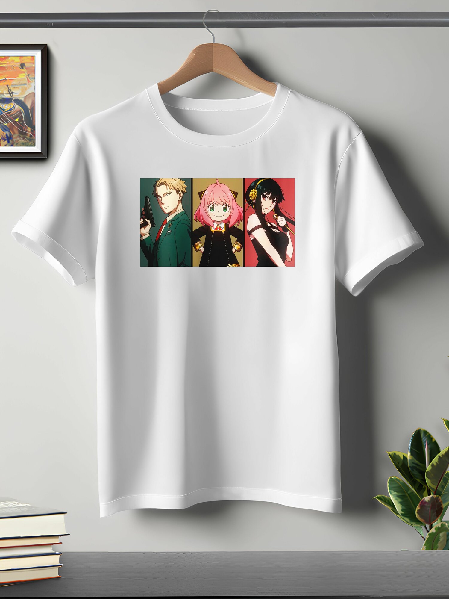 Футболка  Детская ONEQ 110 (5-6) размер с принтом Spy Family, белая