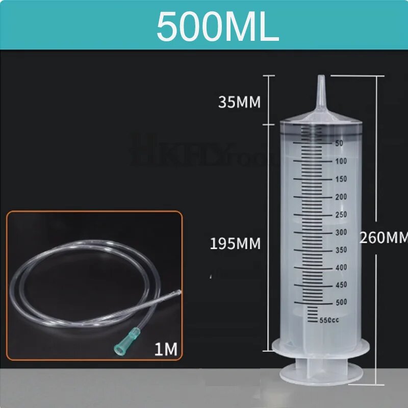 550/300/100 мл шприцы большой емкости многоразовый игольчатый масляный насос со шлангом 1 м для измерительного насоса для кормления домашних животных вакуумный шприц