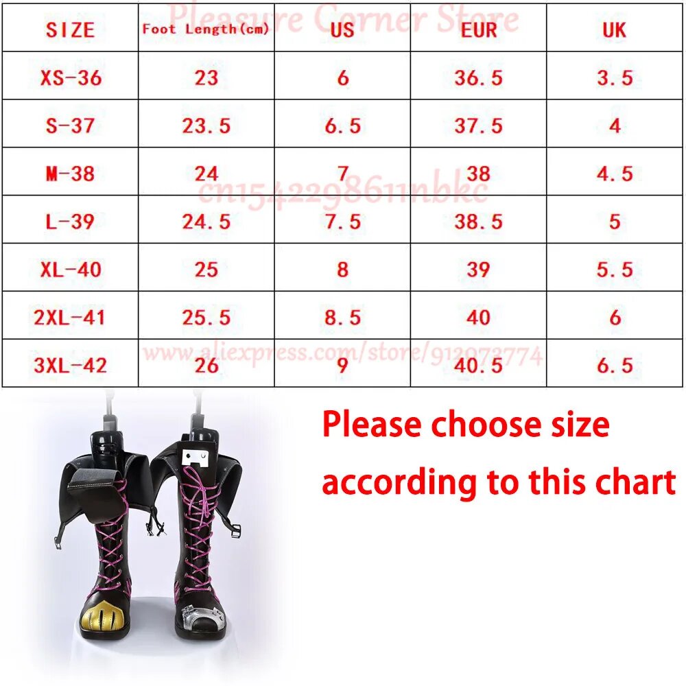 Косплей костюм Джинкс из Arcane 2 XXL, shoes only